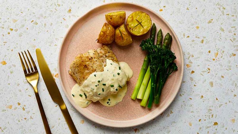 Hake Fillets With Creamy Mustard Sauce - Walter Purkis and Sons